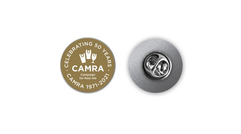 50th Anniversary Pin Badge - CAMRA shop